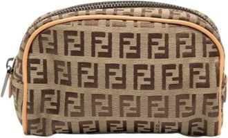 Fendi Pochette Pre-owned en toile - Femme - Pre-owned - Beige - Taille: ONE Size
