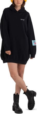 Replay Damen Hoodie Kleid Kurz, Black 098 (Schwarz), S