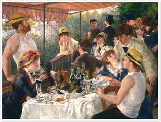 Posterlounge Frühstück der Ruderer Poster von Pierre-Auguste Renoir 70 x 50 cm Wandbilder Wanddeko