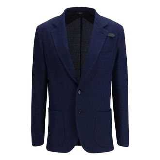 Brioni Jersey-Blazer - - Jackets - Herren - Blau - S
