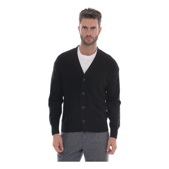 Gran Sasso Cardigan mit Kn&ouml;pfen - - Knitwear - Herren - Schwarzk - XL