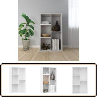vidaXL Vidaxl - Bücherregal/Sideboard Weiß 50x25x80 cm Holzwerkstoff - Bücherregal - Sideboard - Holzwerkstoff - Weißes Möbelstück - Aufbewahrungslösung