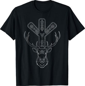 Creativemotions Algiz Rune und Hirsch T-Shirt