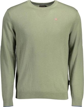 Napapijri Gr&uuml;ner Pullover mit langen &Auml;rmeln und Stickerei - - Knitwear - Herren - Gr&uuml;n - S