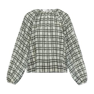 Samsøe & Samsøe Femme, Blouses et Chemises, Bleu, Taille: 36 FR Savira Top