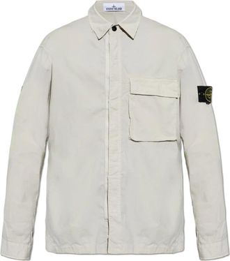 Stone Island Homme, Chemises, Gris, Taille: M Chemise avec poche