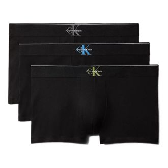 Calvin Klein Graphic Monogram Cotton Stretch 3er-Pack Trunk - - Underwear - Herren - Schwarzk - XL