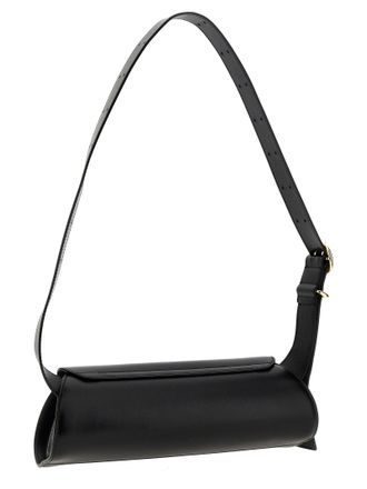 Jil Sander Cannolo Shoulder Bag - Black