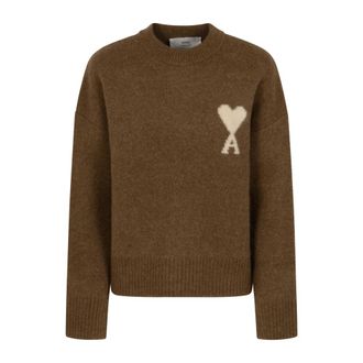 Ami Nuage Rundhals-Strickware - - Knitwear - Herren - Braun - M