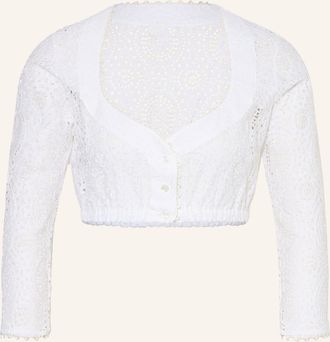 Kinga Mathe Kinga Mathe Dirndlbluse Samantha Aus Lochspitze weiss