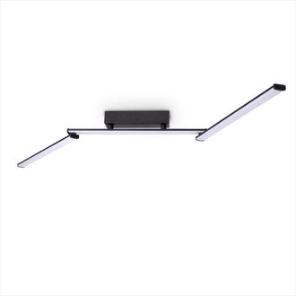 Paco Home LED Lampe Deckenleuchte Deckenlampe Deko Wohnzimmer Schlafzimmer Esszimmer Wohnzimmerlampe Modern Stylisch, Lampenart:Typ 3, Farbe:Schwarz