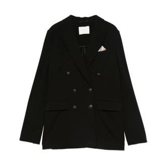 Circolo 1901 Femme, Vestes, Noir, Taille: 40 FR Veste Crois&eacute;e Toucher Cachemire