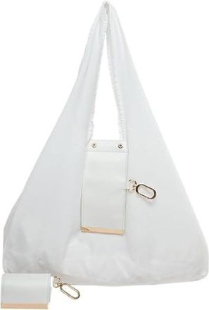 Generico Tote Bag - Expandable Leather Key Chain Bag Folding Key Holder Shopping Bag for Women Girls Students Teacher Travel Shopping Outdoor School