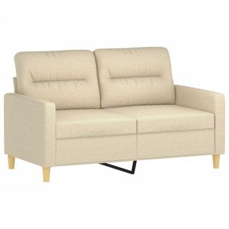 vidaXL 2-Sitzer-Sofa Creme 120 cm Stoff Vidaxl
