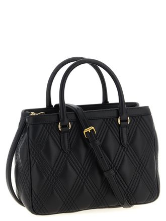 Valentino Garavani Womens Quiltie Top Handle Bag Black Lamb Leather