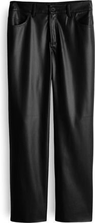 someday Damen Stoffhose | CARILE Kunstlederhose mit geradem Bein Black, 38