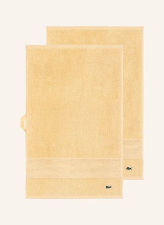 Lacoste G&auml;stetuch 2er Set Llecroco beige