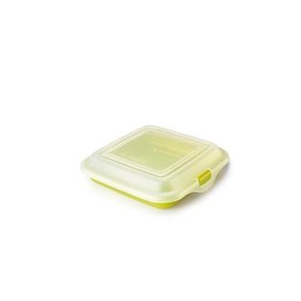 Ibili Sandwhich Taper Käse Wursthalter, 14,5 x 3,6 cm, BPA-freier Kunststoff, wiederverwendbar, grün