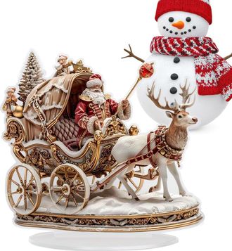 Generic Desktop Christmas Decor, Weihnachtsmann Rentiere 2D Acryl Tischschmuck | Weihnachtsdekorationen f&uuml;r Vitrinen f&uuml;r Schlafzimmer Au&szlig;enpartys f&uuml;r Familie