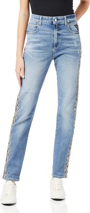 Replay Damen Neneh Slim Jeans, Blau Light Blue 10, 29W / 30L