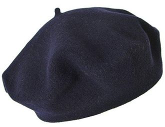 Seeberger Beret pour Femme Beret Basque dhiver (Taille Unique - Bleu)