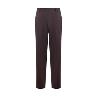 Brooks Brothers Homme, Pantalons, Violet, Taille: W34 Pantalon en laine vierge