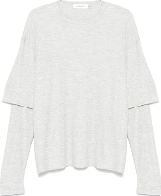 Aya Muse T-Shirt im Layering-Look - Grau
