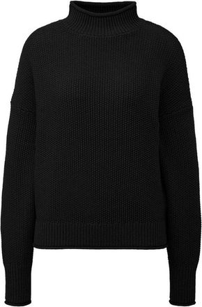 QS by s.Oliver Stehkragenpullover Basic (1-tlg) mit Stehkragen und überschnittenen Schultern