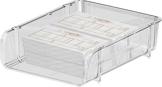 Generic Desktop Papier Organizer,Stapelbarer Schreibtisch Organizer Briefhalter,Desktop Dokumente Halter Fach | f&uuml;r Zuhause, B&uuml;ro, Schule & Studentenheim