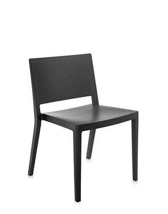 Kartell Lizz Mat Essstühle, Plastik, schwarz, 52 x 74.5 x 50 cm, 2 Stück