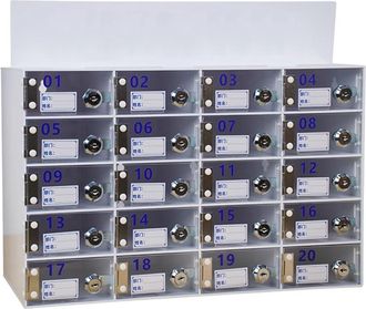 Generic Telefonschränke for Werkstattmitarbeiter, Verdickte Acryl-Aufbewahrungsschränke Mit Einem Schloss Pro Schrank, Sicher und Zuverlässig, Geeignet for Fa