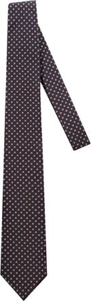 Corneliani Seiden- und Baumwollkrawatte mit Stickerei - - Accessories - Herren - Braun - ONE SIZE