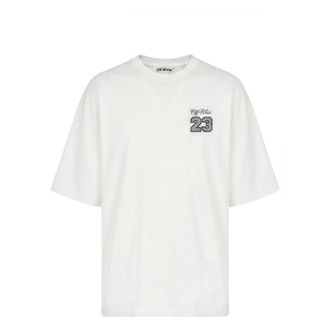 Off-white Homme, Tops, Blanc, Taille: XL T-shirt ample avec logo minimaliste