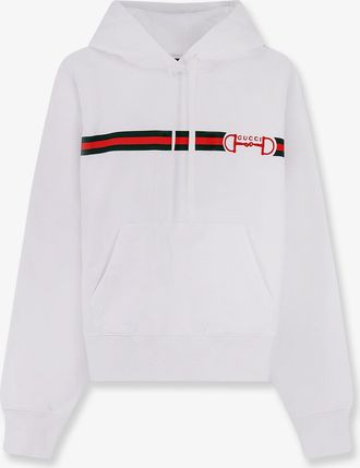 Gucci Cotton sweatshirt with embroidered Horsebit on the front - GUCCI - gender_Woman