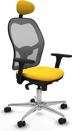 Piqueras y Crespo Chorquera Computerstuhl mit 3D-Armlehnen, h&ouml;henverstellbarer Lendenwirbelst&uuml;tze und festem Kopfteil, ausgestattet mit 5 Positionen und eingespritztem 