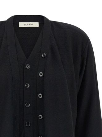 Christophe Lemaire Trompe LOeil Cardigan - Black