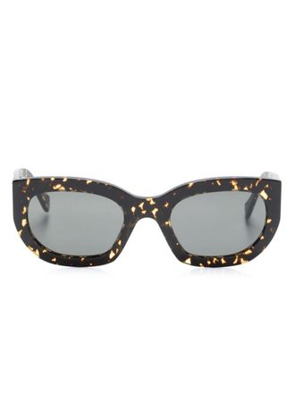 Retro Superfuture Alva Sonnenbrille mit eckigem Gestell - Braun