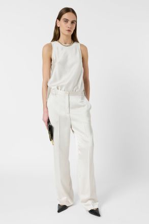 Gerard Darel Pantalon fluide en satin - AMELYA - Ecru