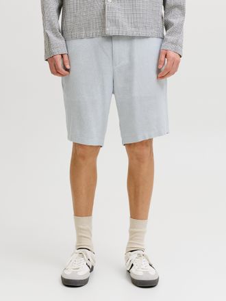 Jack & Jones Chinoshorts JACK & JONES JPSTACE MYKONOS LINEN BLEND SHORTS SRT, Herren, Gr. XXL, N-Gr, celestial blau, Web, Obermaterial: 55% Leinen, 45% Viskose, un