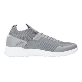HUGO BOSS Extreme Sneaker f&uuml;r Herren, Leder, Niedrig geschnitten (Hellgrau)
