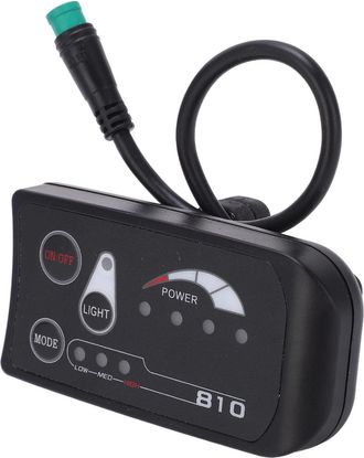 CHICIRIS Elektrofahrrad-LED-Anzeigefeld, Langlebiges S810-Kontrollmessger&auml;t f&uuml;r Modifikationen, wasserdichte Schnittstelle 36 V 48 V f&uuml;r Elektrofahrrad-Enthusi