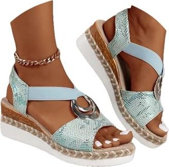 Generic Sandales avec soutien de la vo&ucirc;te plantaire pour femme, sandales orthop&eacute;diques confortables &agrave; plateforme compens&eacute;e, chaussures d&eacute;t&eacute; &agrave; bout ouvert et s