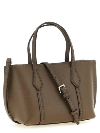Tory Burch Womens Hammered Leather Tote Brown Cow