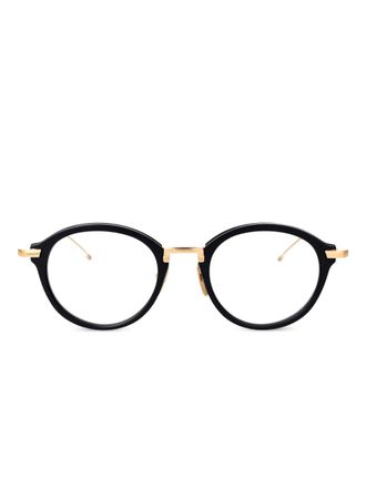 Thom Browne lunettes de vue à monture ronde - Bleu