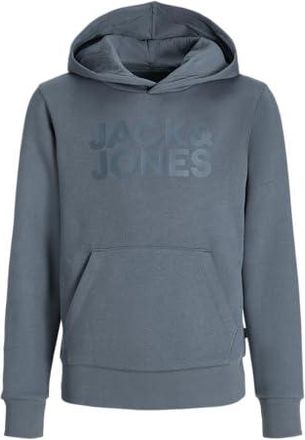 Jack & Jones Jjecorp Noos JNR Sweat &agrave; Capuche avec Logo pour Homme, temp&ecirc;te, 140