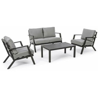 BIZZOTTO Lounge Set Harley aus lackiertem Aluminium mit Kissen f&uuml;r Garten und Veranda