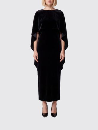 Alberta Ferretti Midi-Cocktailkleid aus Samt von mit R&uuml;ckenausschnitt