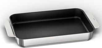 Bosch HEZ9FF010, Flex Pfanne, Große Induktionspfanne (35 x 22 cm) mit 3-Schicht-Antihaftbeschichtung, Backofenfest bis 220 Grad Celsius