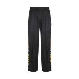 GCDS Elastische Track Pants mit R&uuml;ckenlogo - - Trousers - Herren - Schwarzk - L