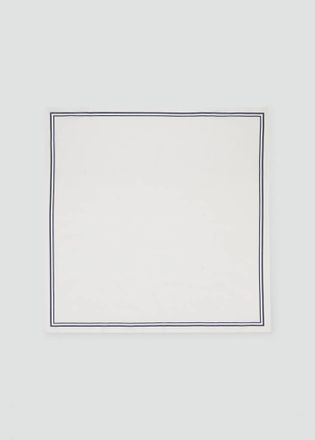 Mango Foulard 100 % coton quadrill&eacute; blanc - Homme - Taille unique - MANGO MAN